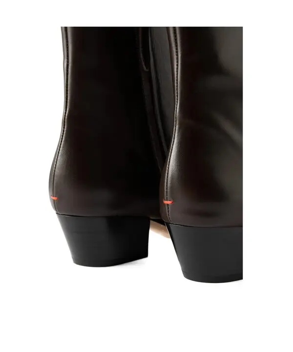 AeydĒ Solid Leather Ankle Boots