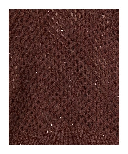 Brunello Cucinelli Solidcolor Vneck Knit Shortsleeve Top