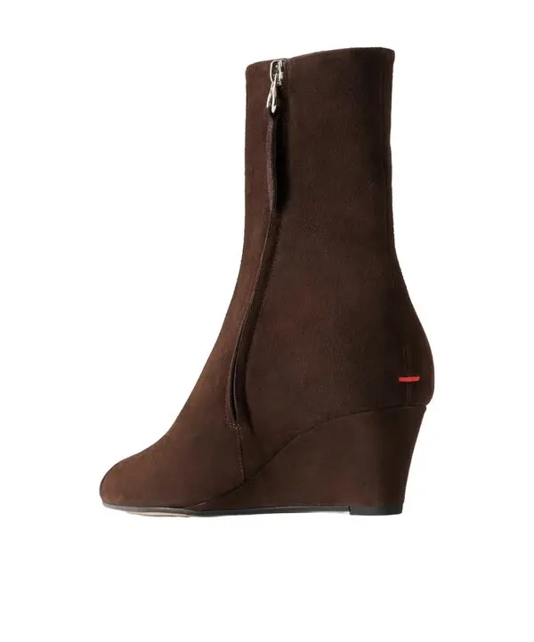 AeydĒ Wedge Suede Ankle Boots