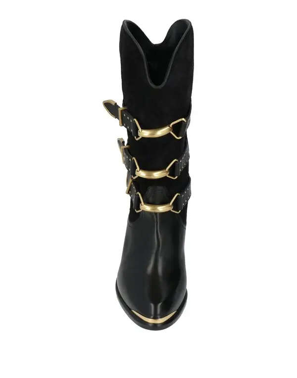 Isabel Marant Étoile Studded Suede And Leather Cowboy Boots - No