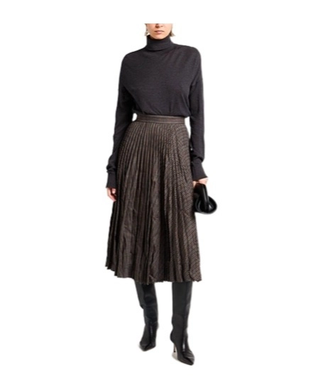 Balenciaga Plaid Pleated Skirt
