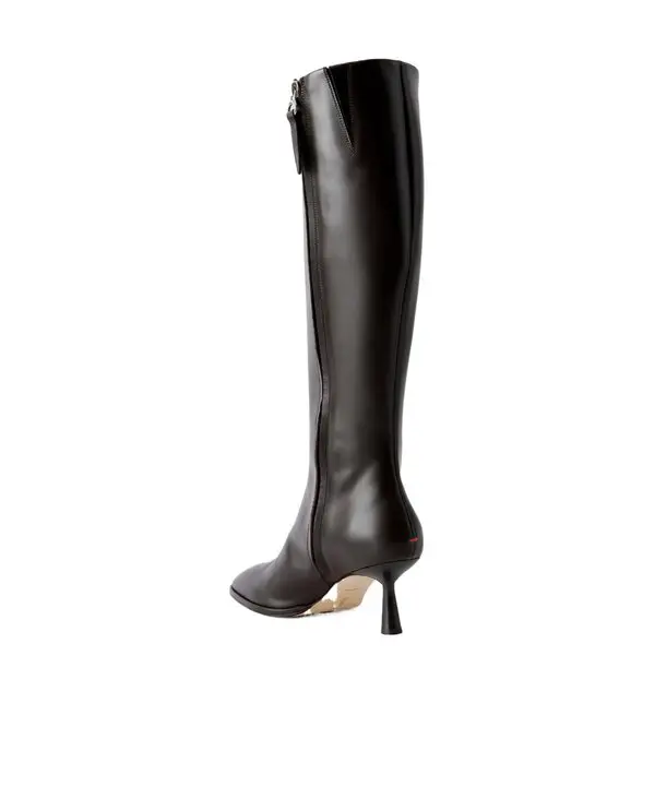 AeydĒ Solid Leather Knee Boots