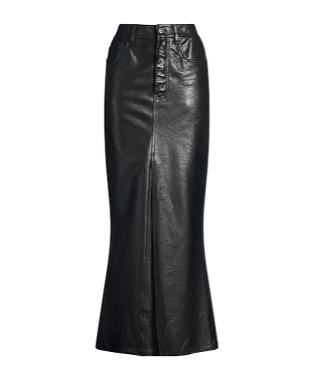 Balenciaga Simple Leather Skirt