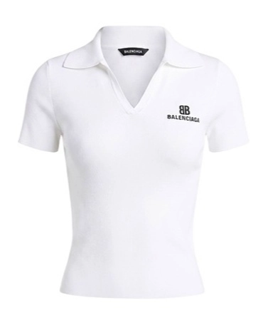 Balenciaga Solid-color Short-sleeved Polo Shirt