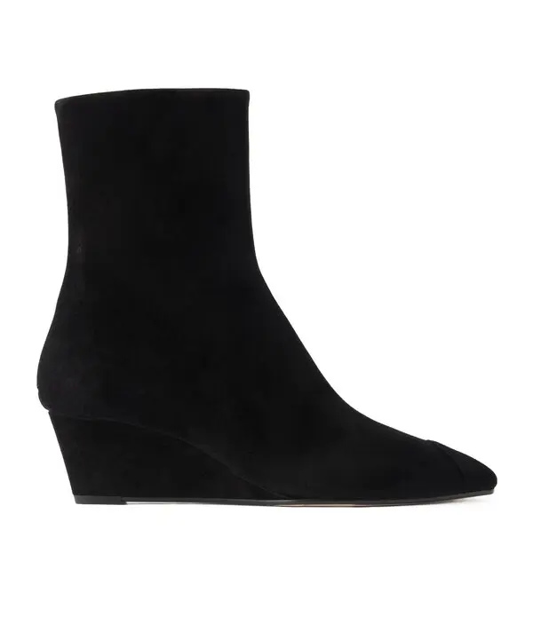 AeydĒ Suede Wedge Ankle Boots