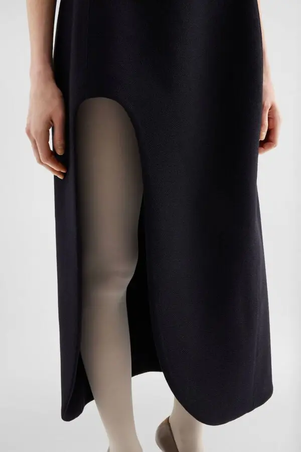 JIL SANDER Wool Sablé Skirt