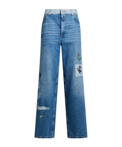 Marni Embroidered Straight Leg Jeans
