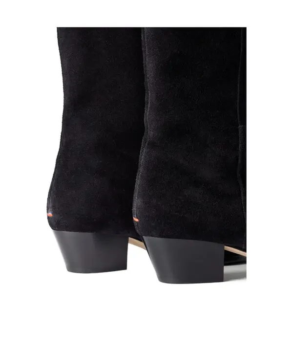 AeydĒ Solid Suede Knee Boots - Black