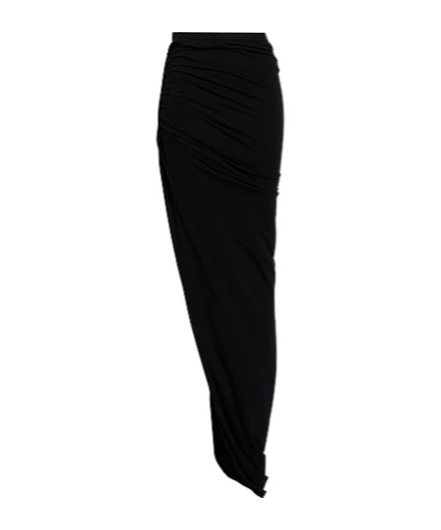 Rick Owens Asymmetric Jersey Maxi Skirt