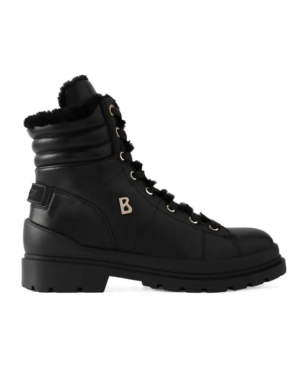 Bogner Embellished Shearling-lined Leather Ankle Boots