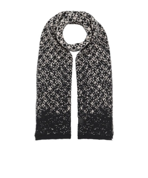 MAISON MARGIELA Two-color Tweed Scarf - Black