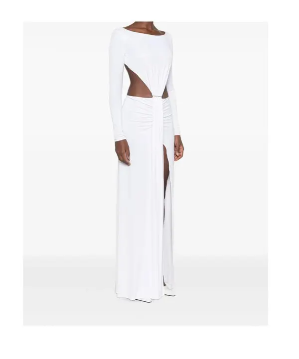 Elisabetta Franchi Cut-out Ruched Maxi Dress