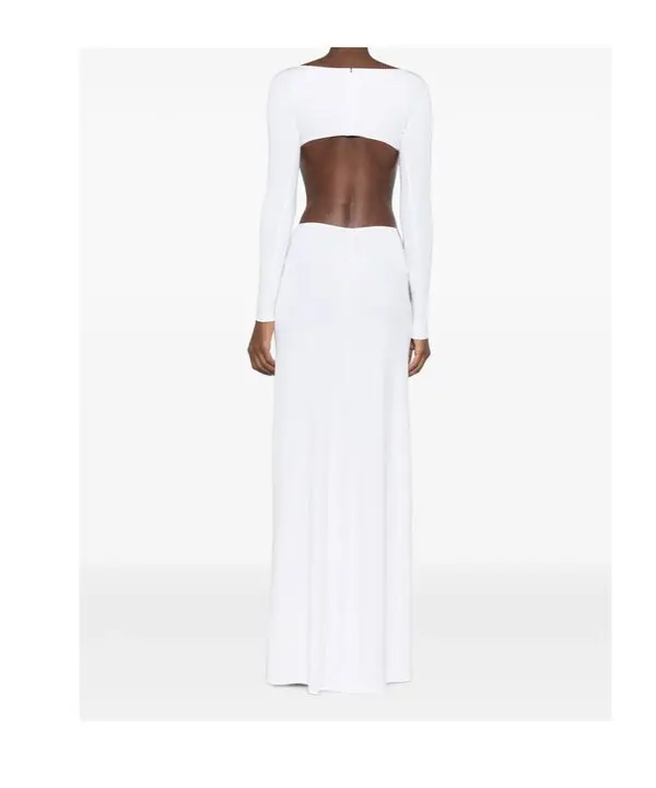 Elisabetta Franchi Cut-out Ruched Maxi Dress