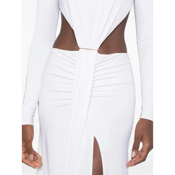 Elisabetta Franchi Cut-out Ruched Maxi Dress