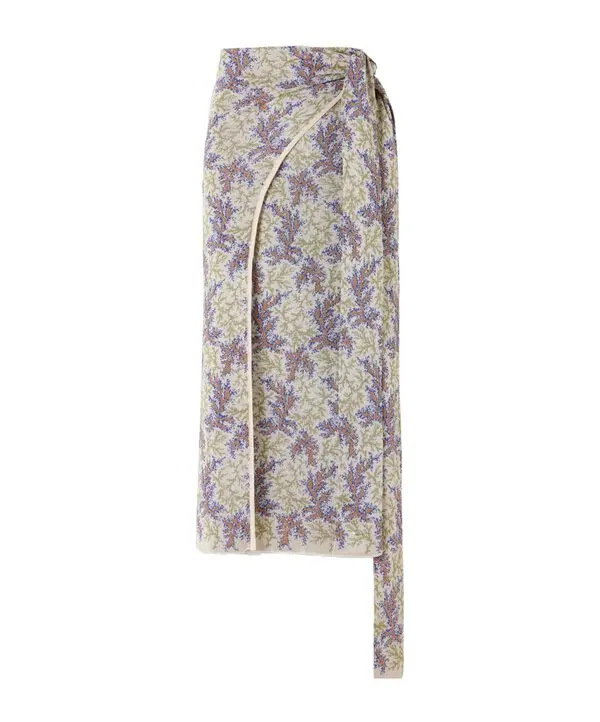 Rabanne Wrap Jacquard Midi Skirt