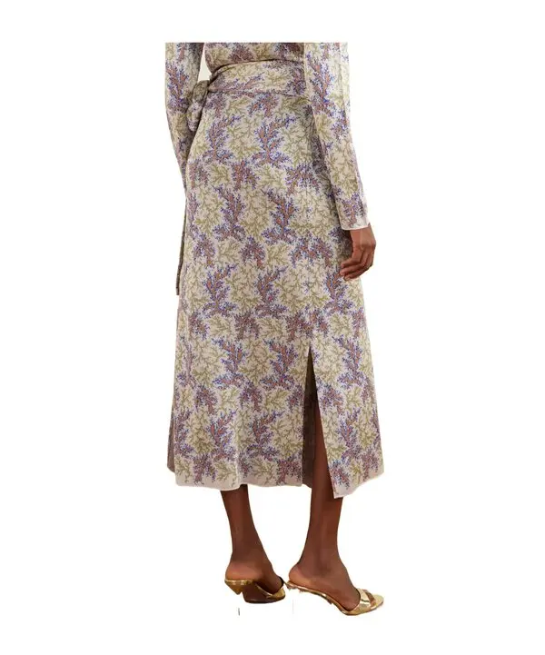 Rabanne Wrap Jacquard Midi Skirt