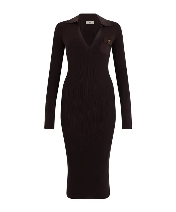Elisabetta Franchi V-neck Knit Dress - No