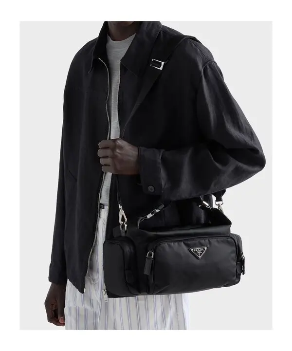 Prada Re-nylon And Saffiano-leather Shoulder Bag