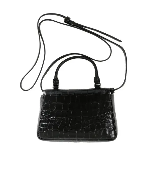 Tory Burch Charlie Embossed Crocodile-print Shoulder Bag