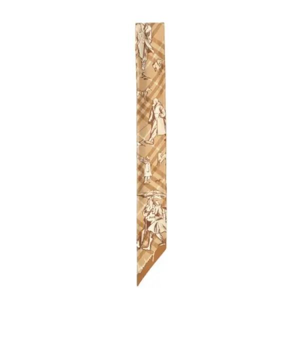Burberry Skinny Check Mates Silk Scarf