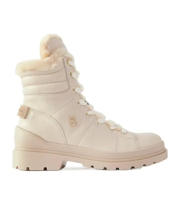 Bogner Embellished Shearling-lined Leather Ankle Boots