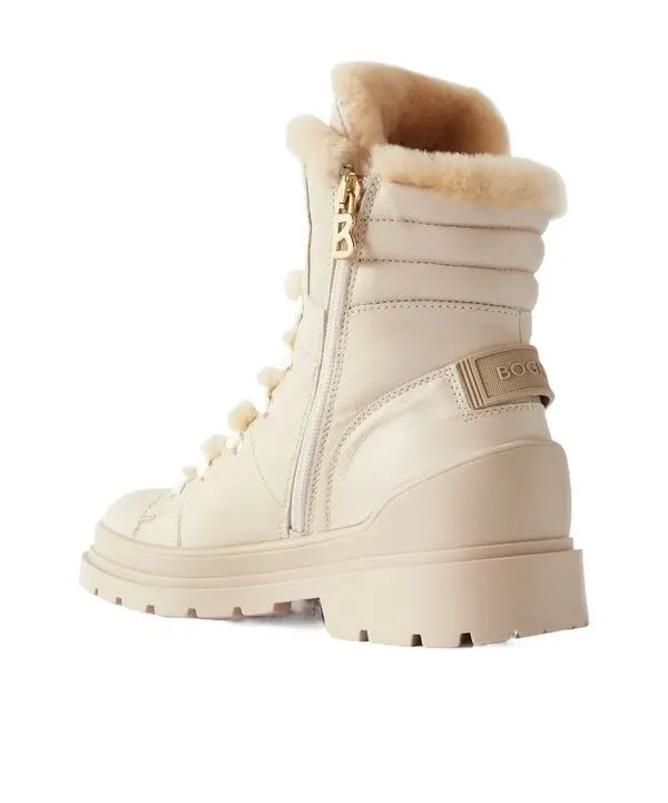 Bogner Embellished Shearling-lined Leather Ankle Boots