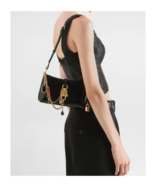 Dolce & Gabbana Lock Shoulder Bag In Calfskin