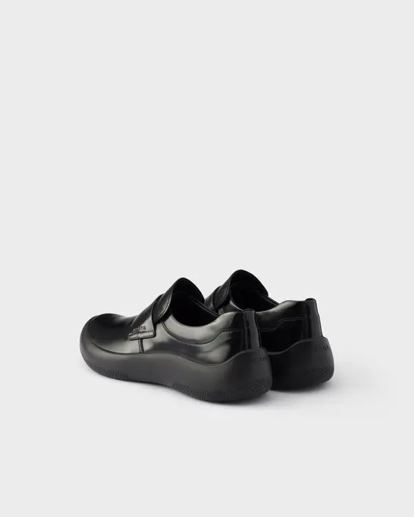 Prada Brushed Leather Loafers