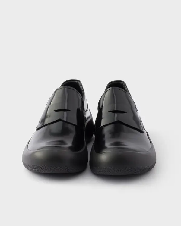Prada Brushed Leather Loafers