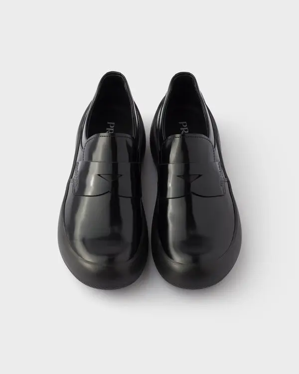 Prada Brushed Leather Loafers