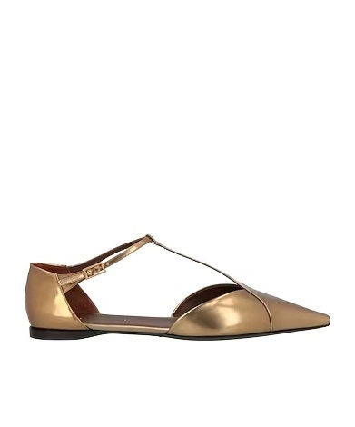 Max Mara Metallicleather Ballet Flats - No