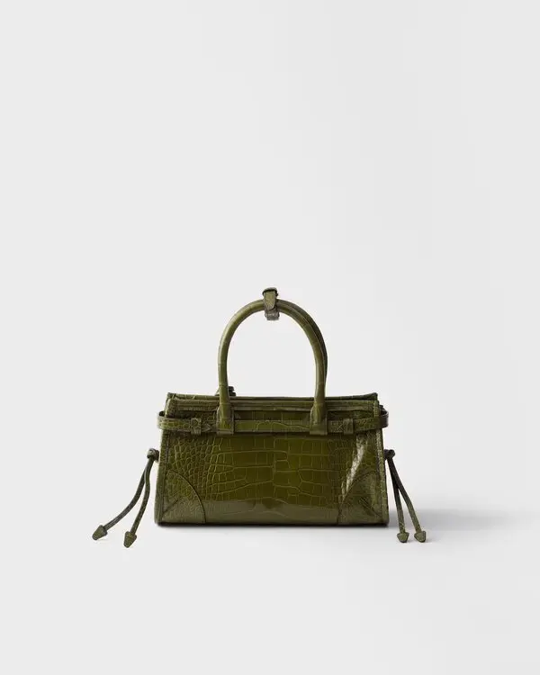 Prada Bonnie Small Crocodile Leather Handbag