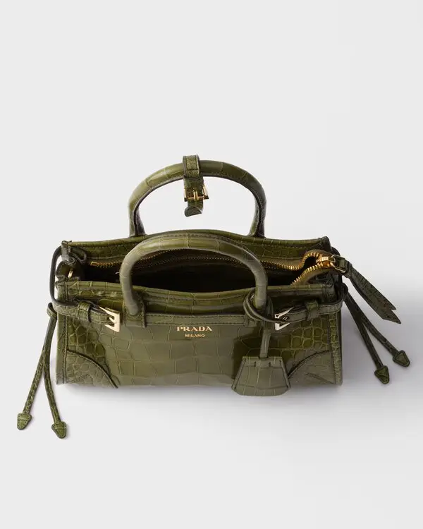 Prada Bonnie Small Crocodile Leather Handbag