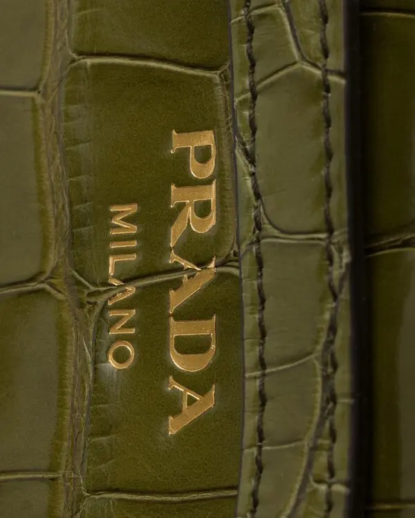 Prada Bonnie Small Crocodile Leather Handbag