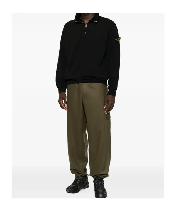 Stone Island Compass-patch Quarter-zip Sweater