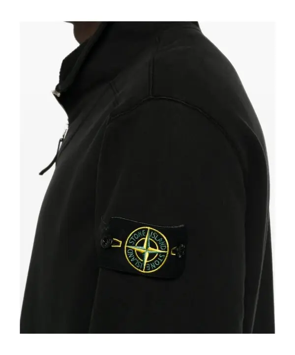 Stone Island Compass-patch Quarter-zip Sweater