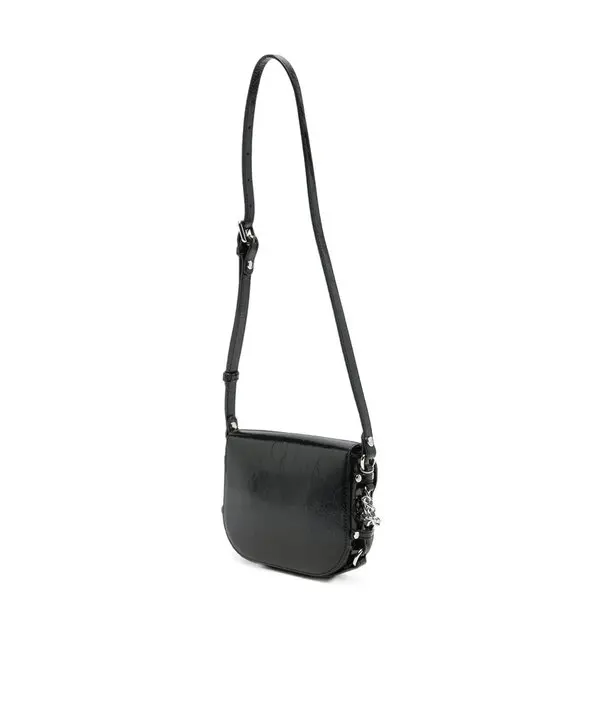 VIVIENNE WESTWOOD Orb-plaque Crinkled-finish Shoulder Bag