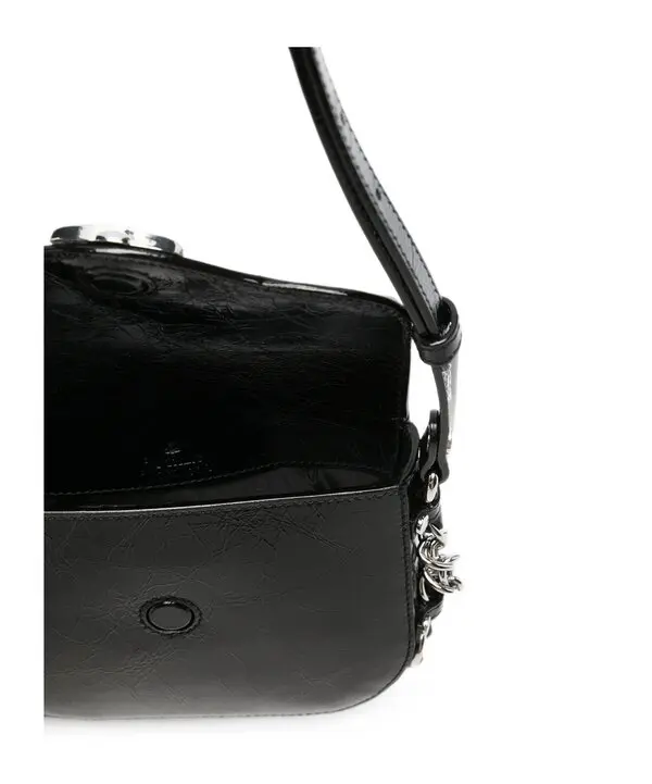 VIVIENNE WESTWOOD Orb-plaque Crinkled-finish Shoulder Bag