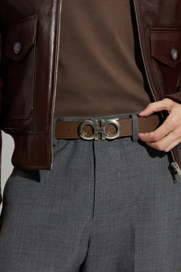 FERRAGAMO Reversible And Adjustable Gancini Belt