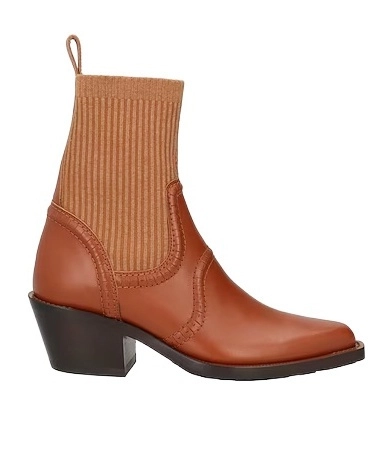 Chloé Minimalist Denim Ankle Boots