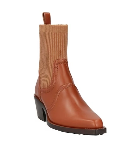 Chloé Minimalist Denim Ankle Boots