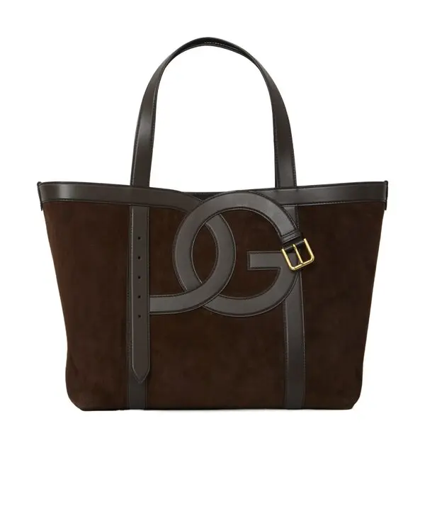 Dolce & Gabbana Dolce Gabbana Dg Logo Shopping Bag - Brown