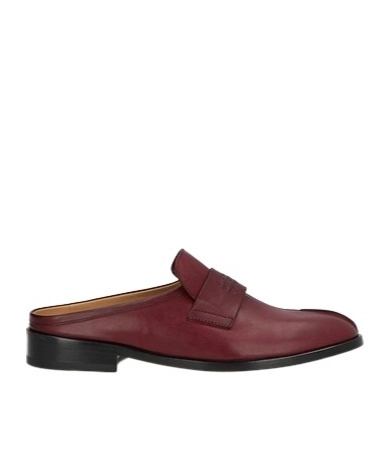MAISON MARGIELA Simple Leather Wooden Clogs