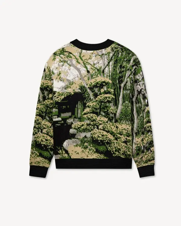 Kenzo Japanese Garden Cardigan In Cotton Wool