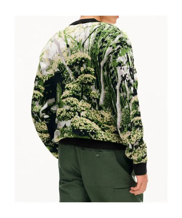 Kenzo Japanese Garden Cardigan In Cotton Wool
