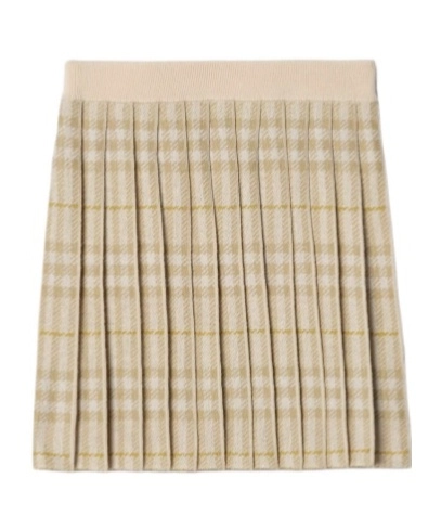 Burberry Pleated Check Skirt