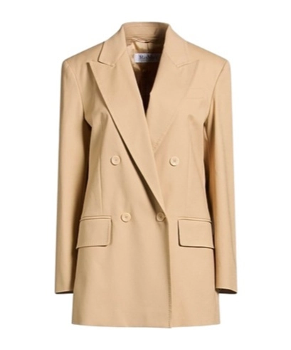 Max Mara Fitted Double-breasted Suit - Beige