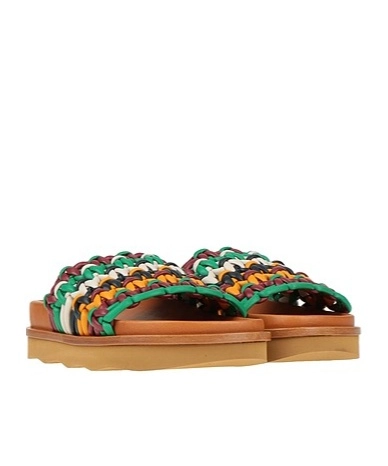 Chloé Multicolored Leather Flip-flops