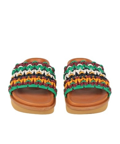 Chloé Multicolored Leather Flip-flops