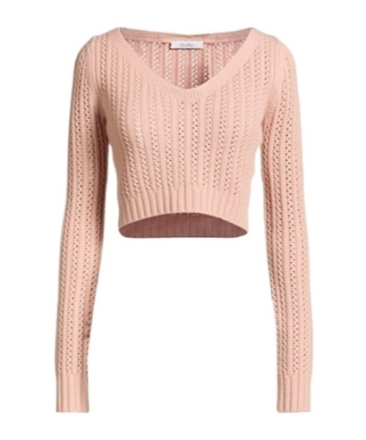 Max Mara Solid-color V-neck Knitted Sweater